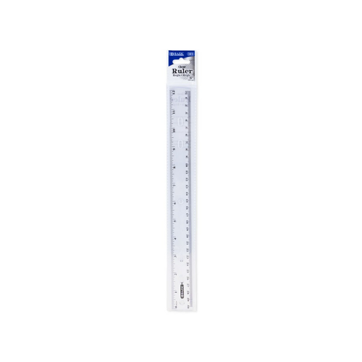 BAZIC 12" / 30cm Clear Ruler - Very Exciting Things Ltd.