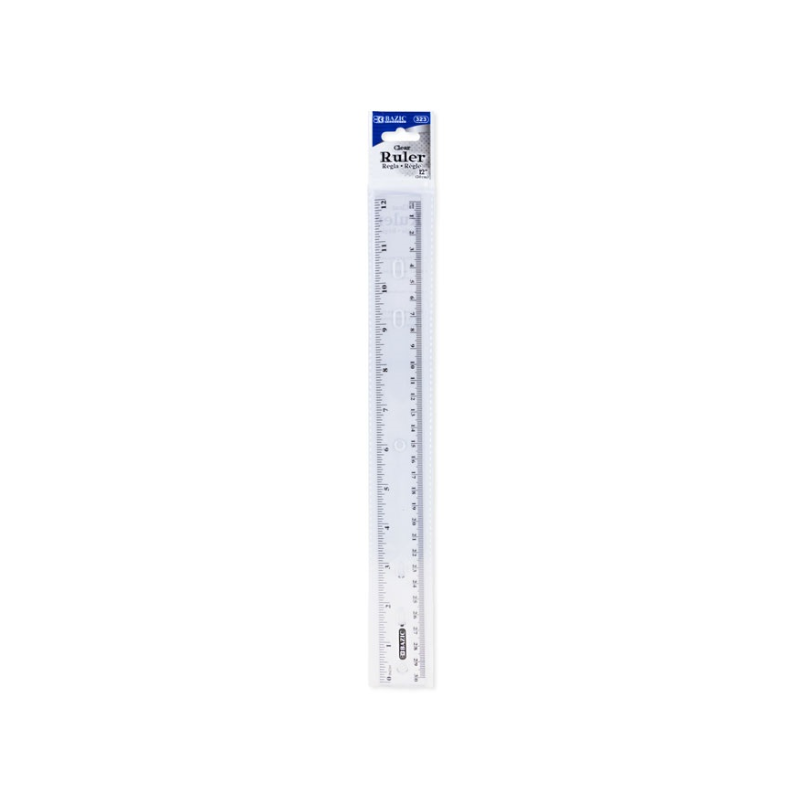 BAZIC 12" / 30cm Clear Ruler - Very Exciting Things Ltd.