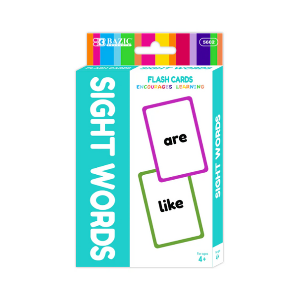 BAZIC Sight Words Flash Cards (36/Pack) - Shop Very Exciting Things Ltd.