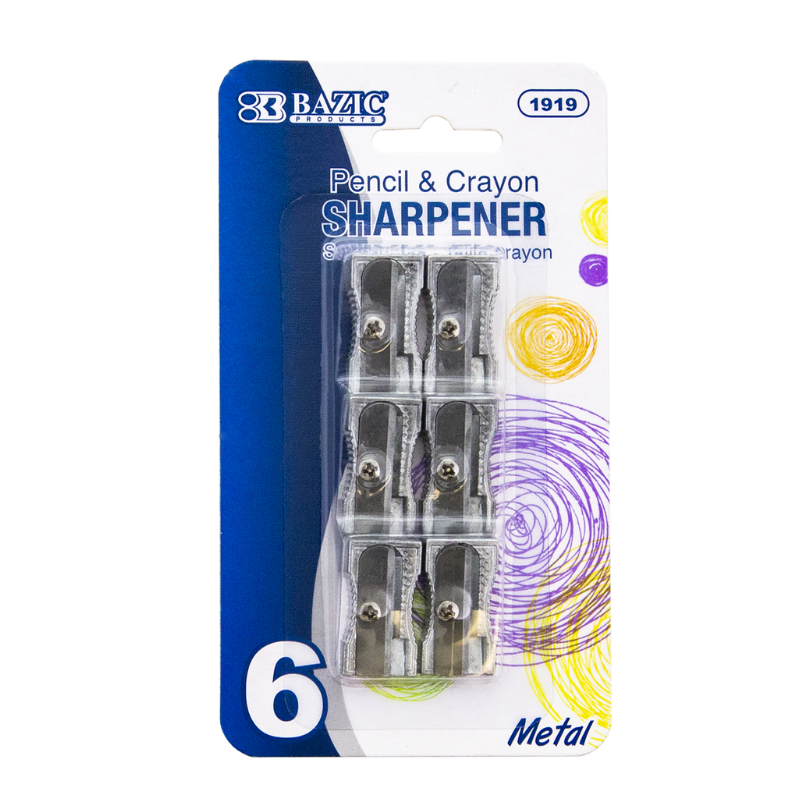 BAZIC Single Blade Metal Pencil Sharpener (6/Pack) - The Up Shop – Very ...