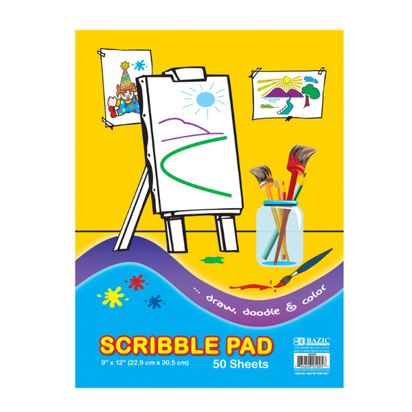 BAZIC 9" x 12" Scribble Pad (50 Sheets) - The Up Shop – Very Exciting ...