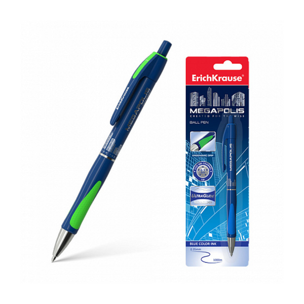 Erich Krause Megapolic 0.7mm Retractable Ballpoint Pen - Very Exciting ...