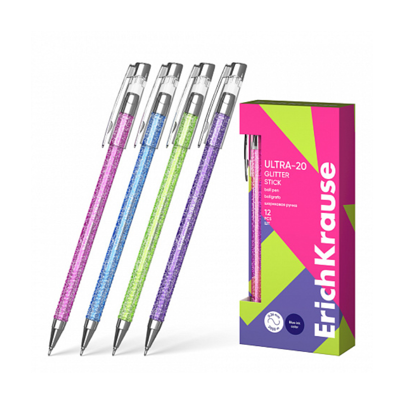 Erich Krause ULTRA-20 0.7mm Glitter Ballpoint Pen - Very Exciting ...