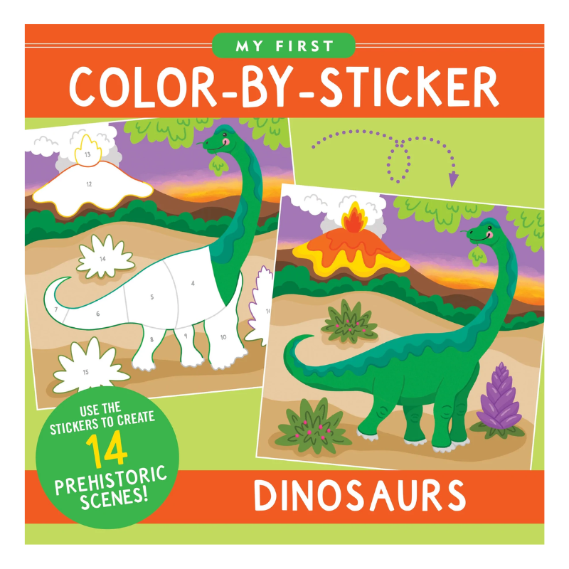 Peter Pauper My First Colour-by-Sticker Book - Dinosaurs - The Up Shop ...