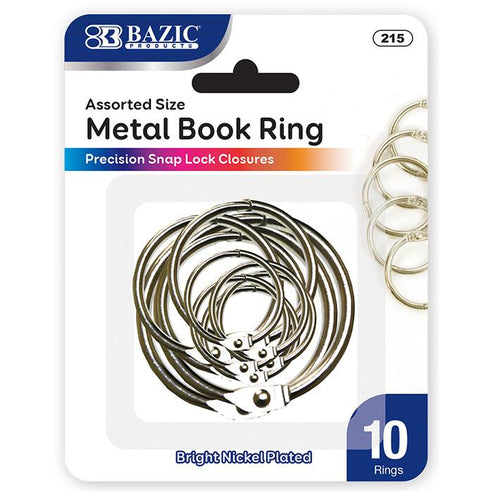 Assorted Size Metal Book Rings (10/Pack) - The Up Shop – Very Exciting ...