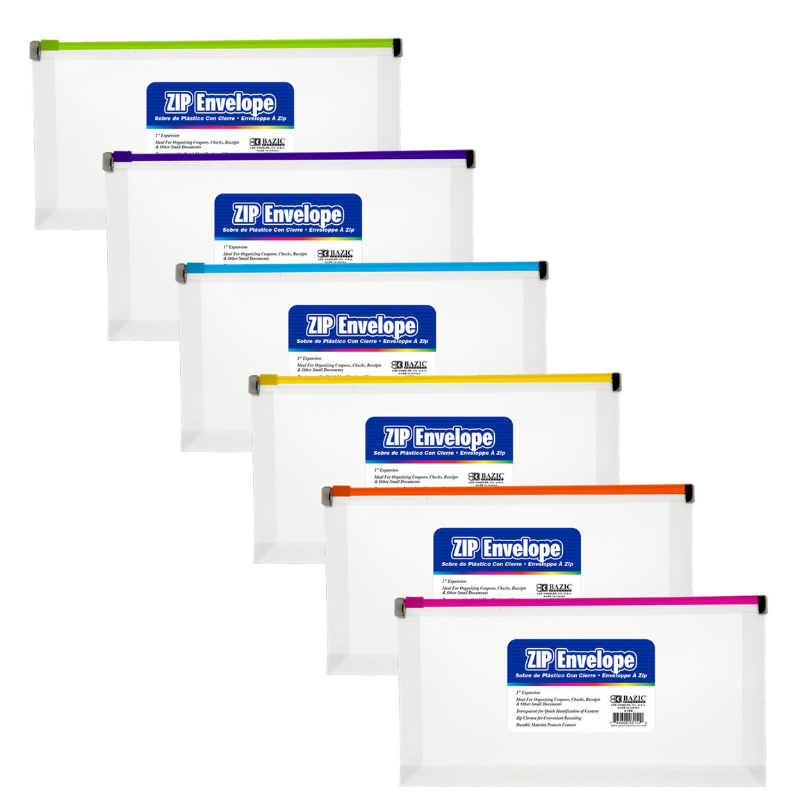 BAZIC Clear Coupon/Cheque Size Zip Envelope - The Up Shop – Very ...