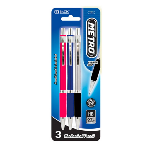 BAZIC Metro 0.7mm Mechanical Pencil (3/Pack) - The Up Shop – Very ...
