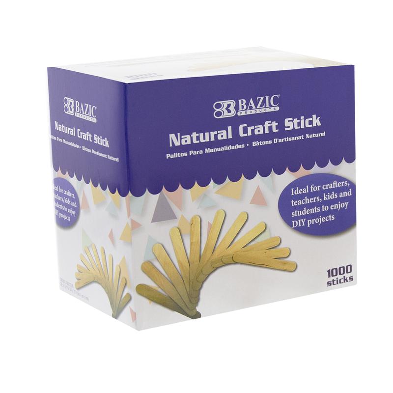 BAZIC Natural Craft Stick (1000/Pack) - The Up Shop – Very Exciting ...