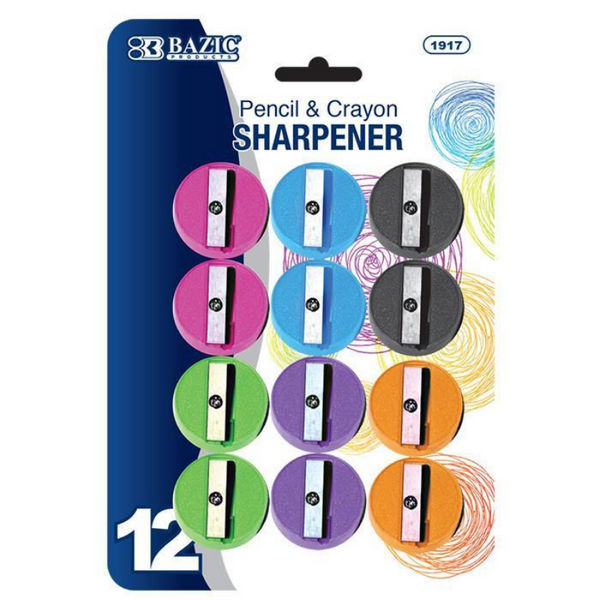 BAZIC Round Pencil Sharpener (12/Pack) - The Up Shop – Very Exciting ...
