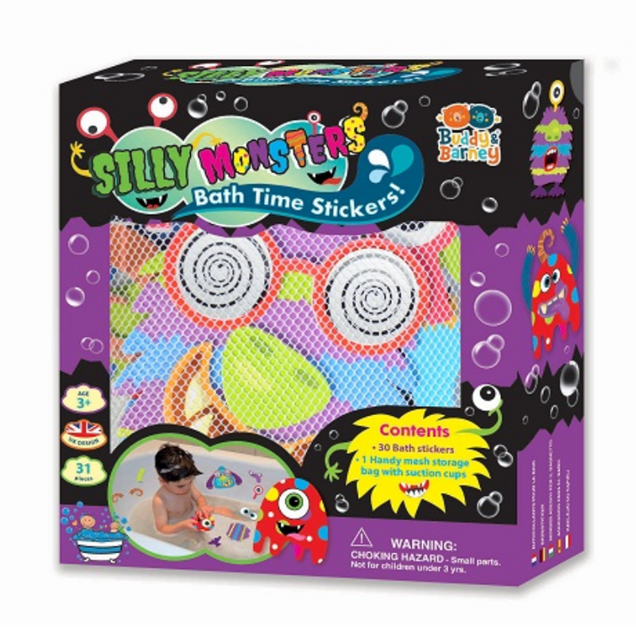 Buddy & Barney Bath Stickers - Silly Monsters - The Up Shop – Very ...