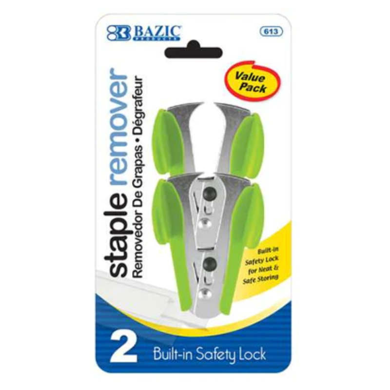 BAZIC Claw Style Staple Remover with Safety Lock (2/Pack) - The Up Shop ...