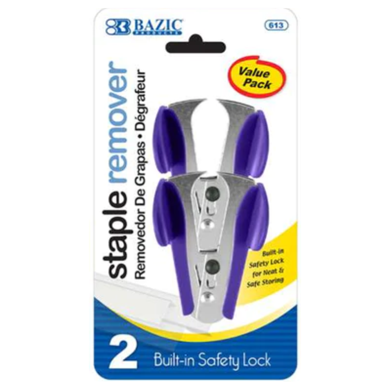 BAZIC Claw Style Staple Remover with Safety Lock (2/Pack) - The Up Shop