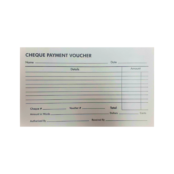 Cheque Payment Voucher Pad - The Up Shop – Very Exciting Things Ltd.