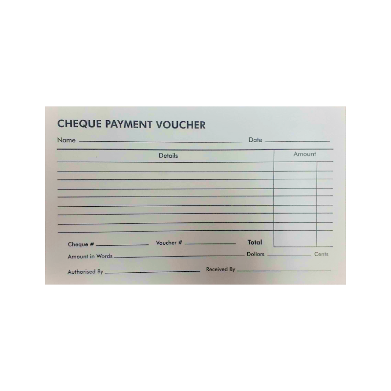 Cheque Payment Voucher Pad - The Up Shop – Very Exciting Things Ltd.