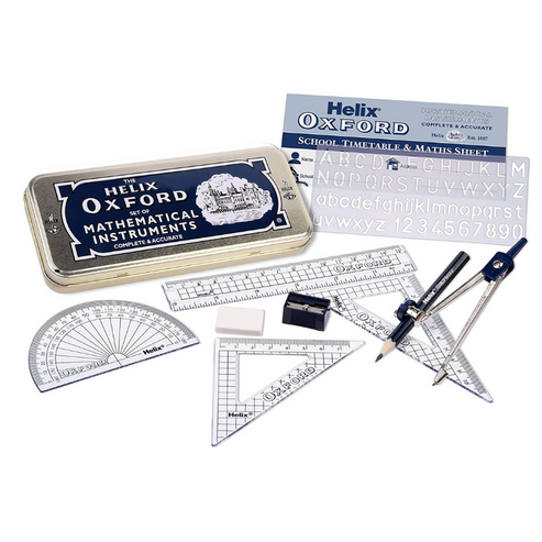 Helix Oxford Blue Geometry Math Set with Timetable - The Up Shop – Very ...