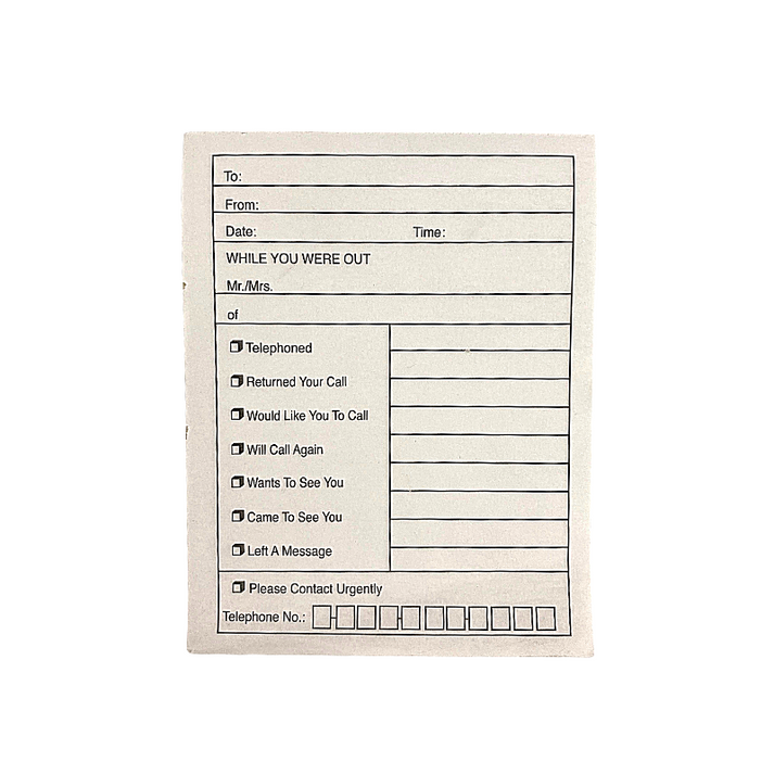 Telephone Message Pad - The Up Shop – Very Exciting Things Ltd.